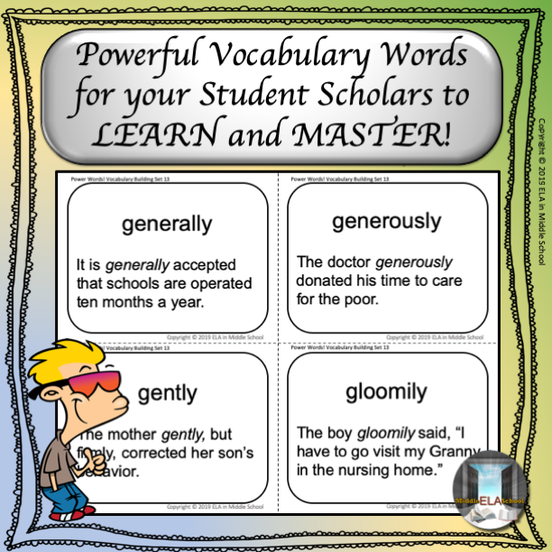 Power Words! Vocabulary Building and Word Wall Set 13 - Amped Up Learning