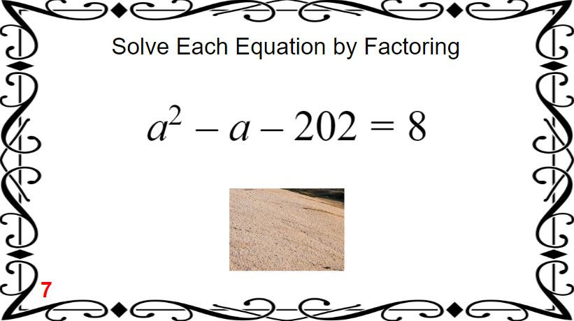 Solving Quadratic Equations by Factoring: GOOGLE Slides Picture Puzzle ...