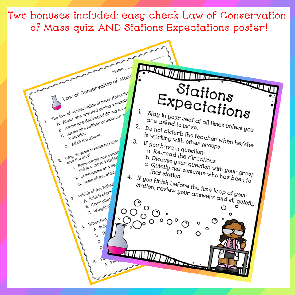 Conservation of Mass Stations - Amped Up Learning