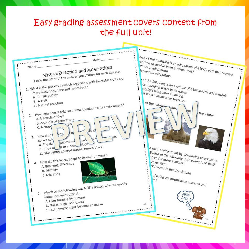 Natural Selection and Adaptation Complete Unit - Amped Up Learning