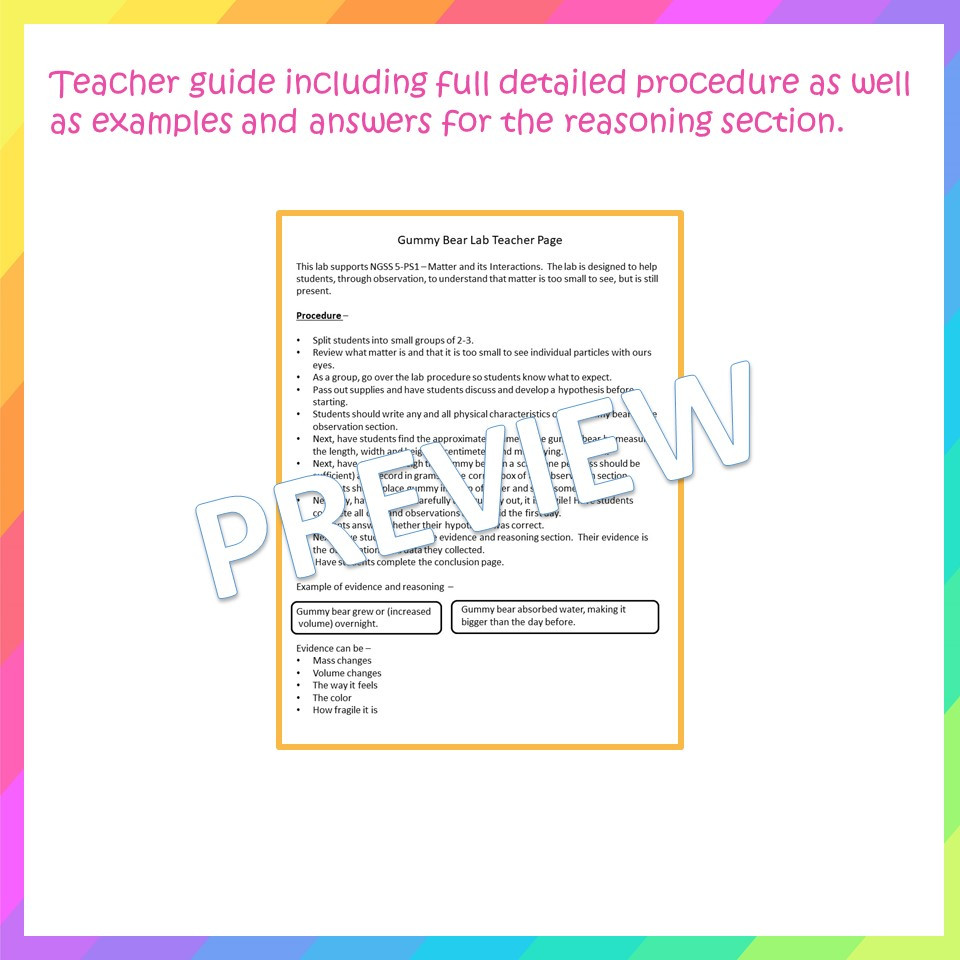Gummy Bear Density Lab - Amped Up Learning