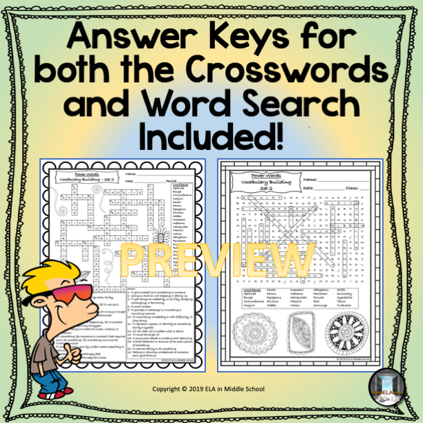 Power Words! Word Puzzles (and Doodles!) Set 2 - Amped Up Learning