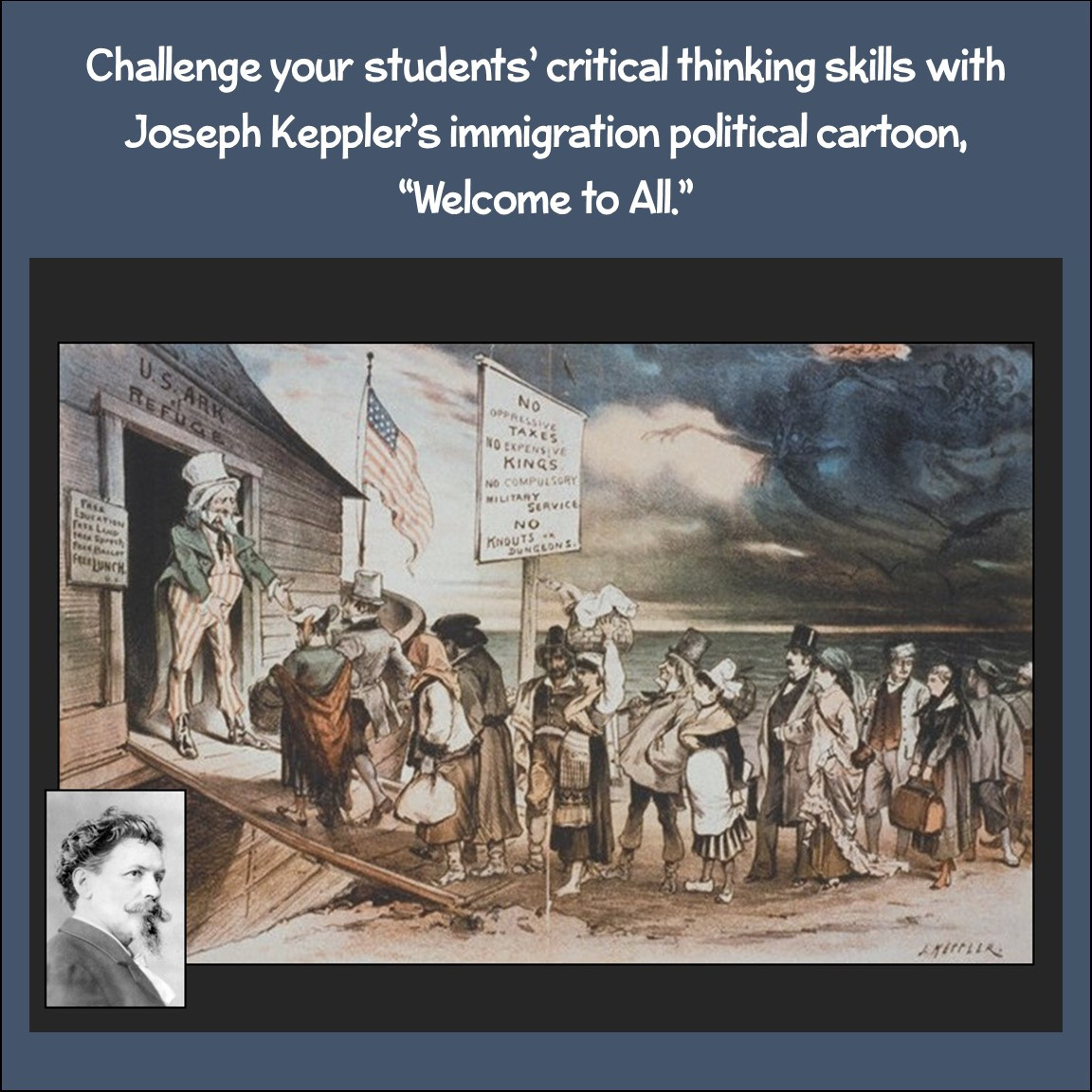 Political Cartoon: Welcome to All - Amped Up Learning