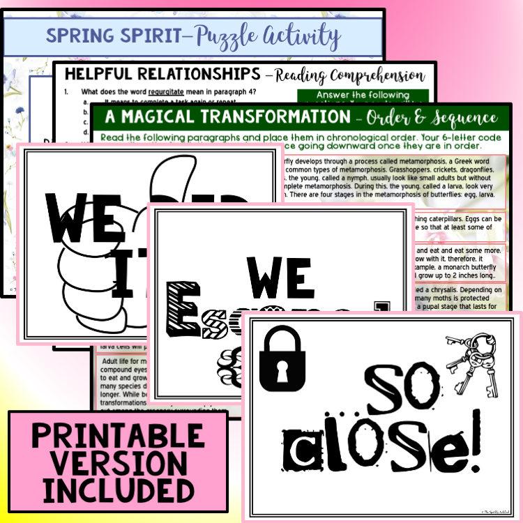 Spring DIGITAL Escape Room ELA: Reading Comprehension - Amped Up Learning