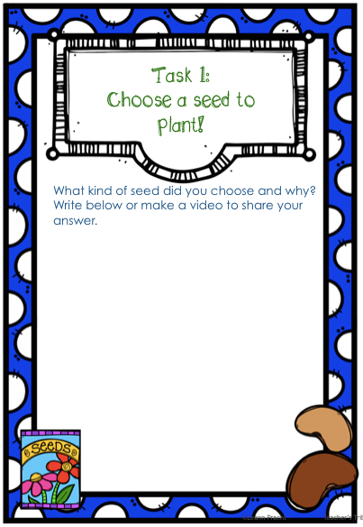 Distance Learning - Plant a Seed! - Amped Up Learning