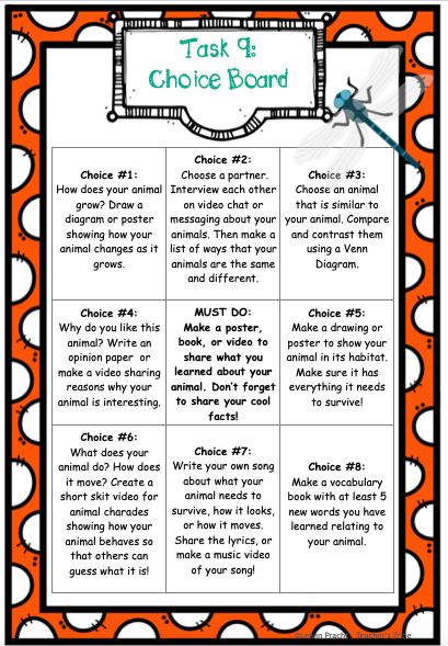 Distance Learning - Animal Research Project - Amped Up Learning