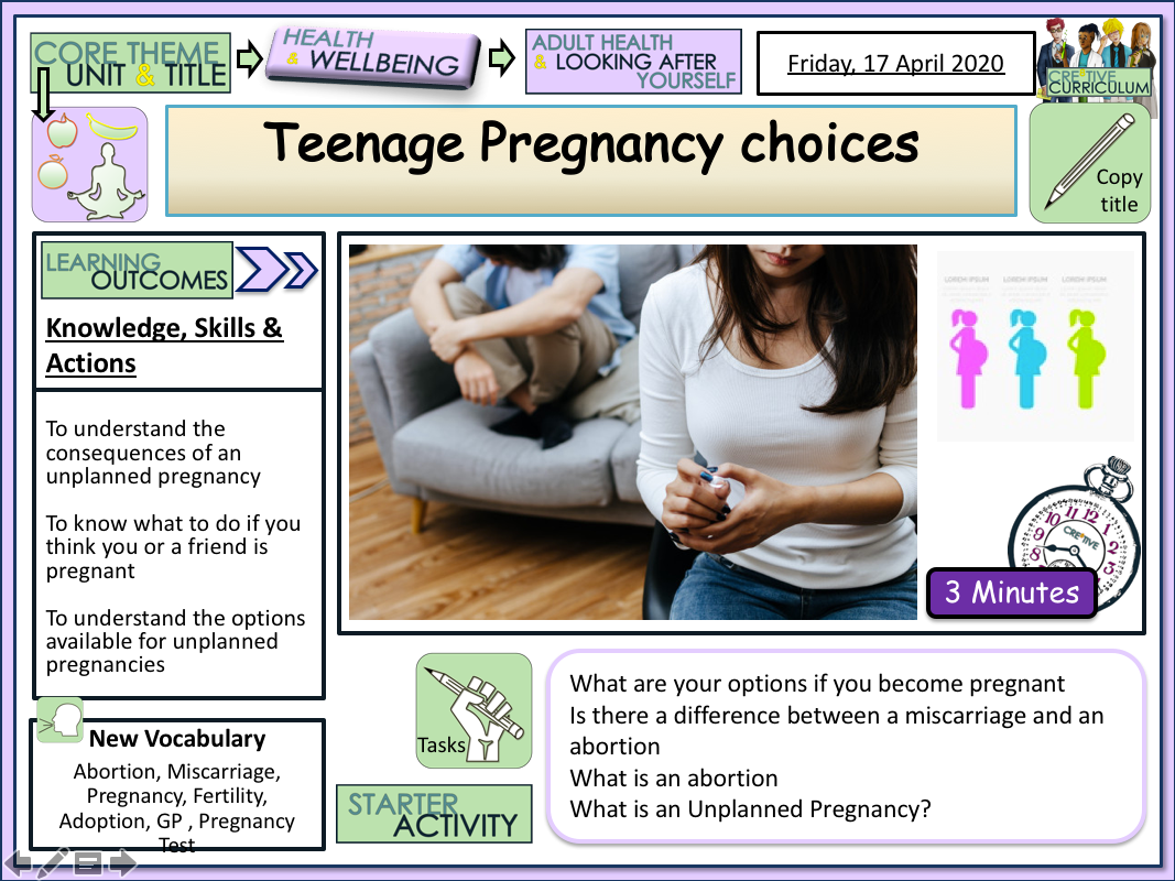 Teenage Pregnancy Choices - Amped Up Learning
