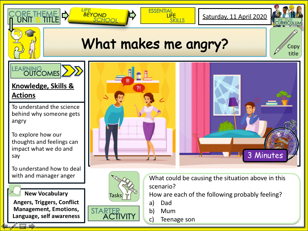 What makes me Angry? - Character Education - Amped Up Learning