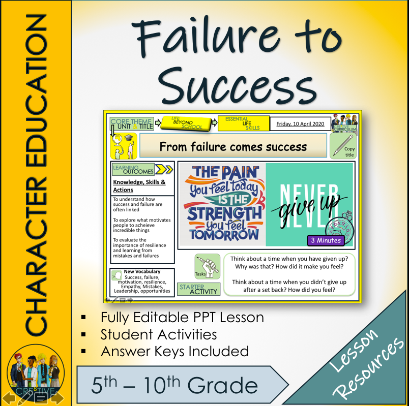 From Failure To Success - Character Education - Amped Up Learning