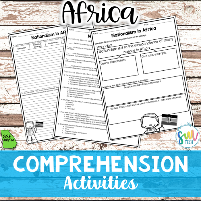 Pan-African & Nationalism Movements in Africa Reading Packet (SS7H1b ...