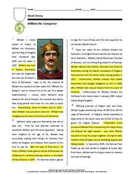 Biography: William the Conqueror - Amped Up Learning