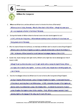 Biography: William the Conqueror - Amped Up Learning