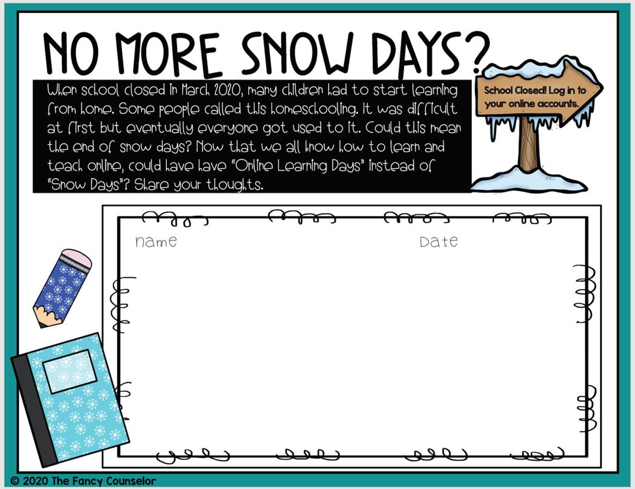 Distance Learning 40 Writing Prompts Journal Prompts Grades 2-5 - Amped ...