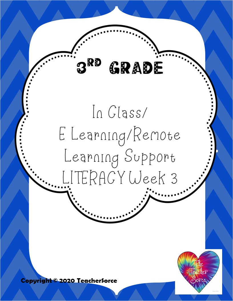 3rd Grade Literacy Activities Week 3 - Amped Up Learning