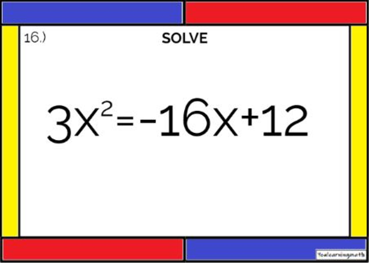 Solving Quadratic Equations by Factoring: GOOGLE Slides - 20 Problems ...