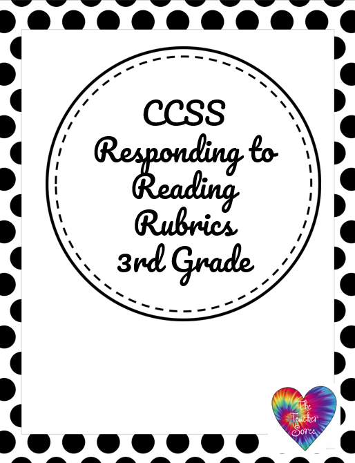 3rd Grade CCSS Reader's Response Rubric Standard RL3.1/RI 3.1 - FREE ...