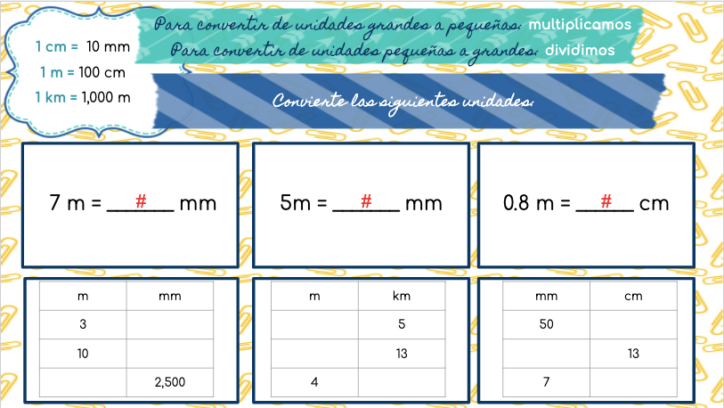 Medidas Sistema Métrico de Longitud Proyecto Digital - Amped Up Learning