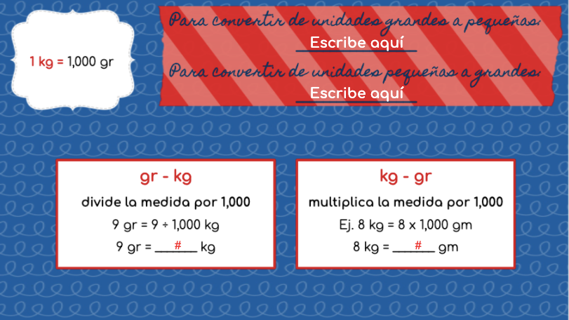 Medidas Sistema Métrico de Masa Proyecto Digital - Amped Up Learning