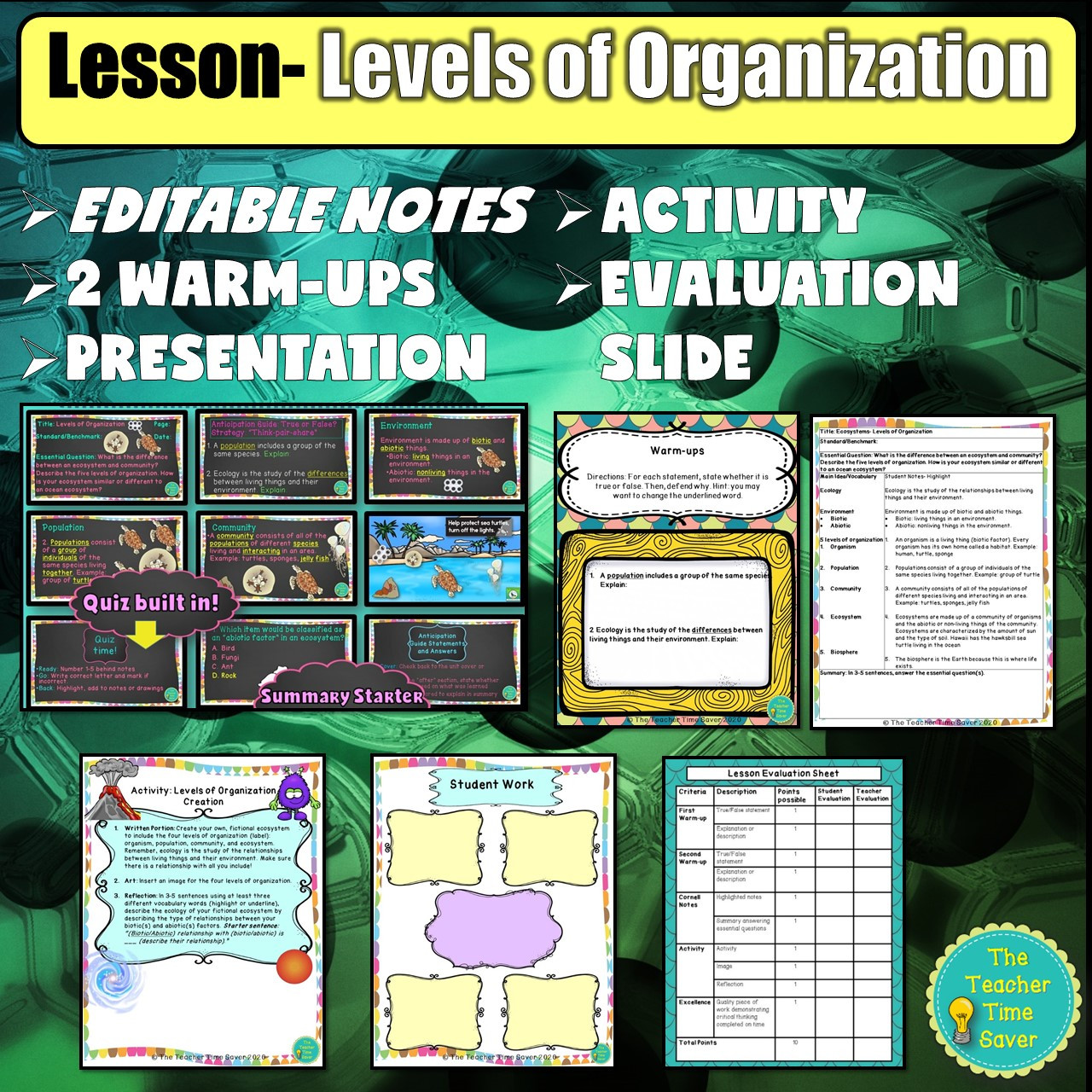 Ecology Symbiosis Carrying Capacity Biology Notebook