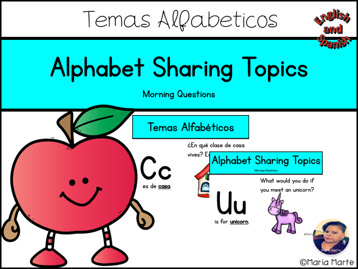 Morning Questions - Alphabet Sharing Topics - Amped Up Learning