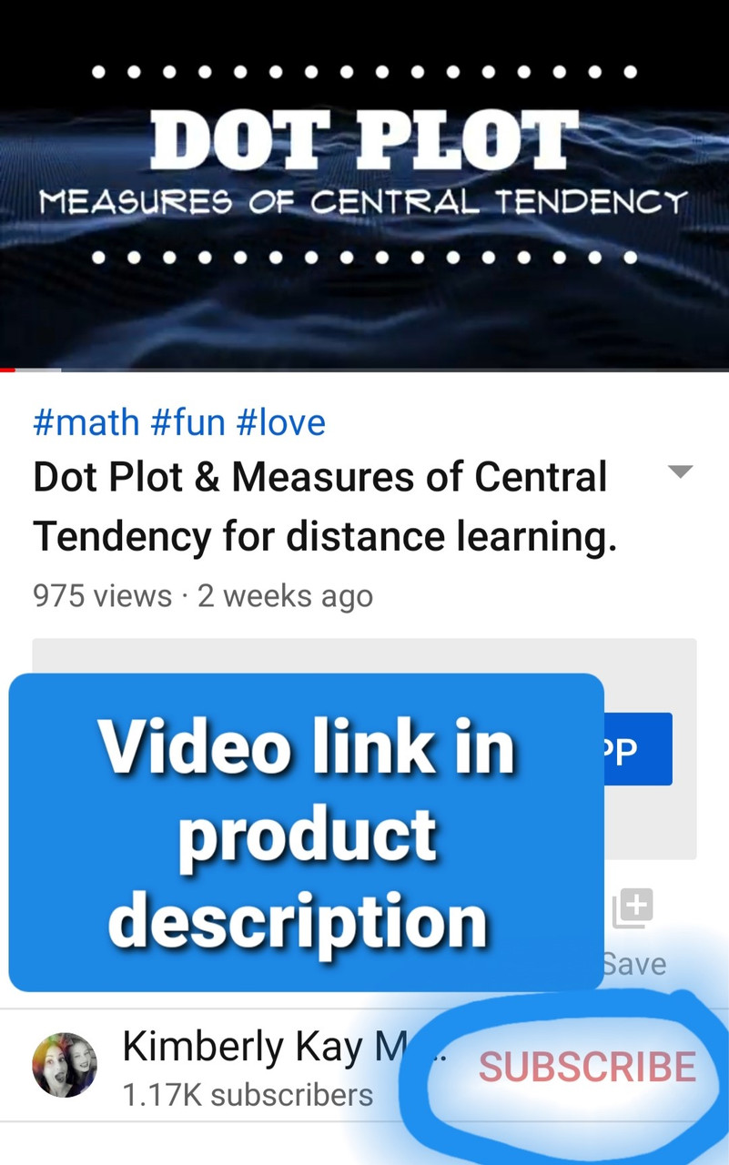 Dot Plot Instructional Video & Editable Notes - Amped Up Learning