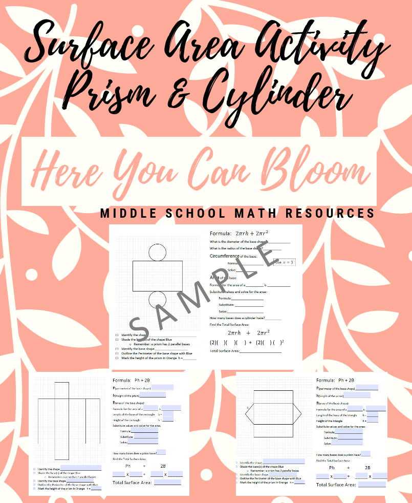 Surface Area Activity - from Nets to Formulas DISCOVERY