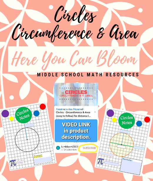 Circles - Circumference & Area Video & Editable Notes - FREE