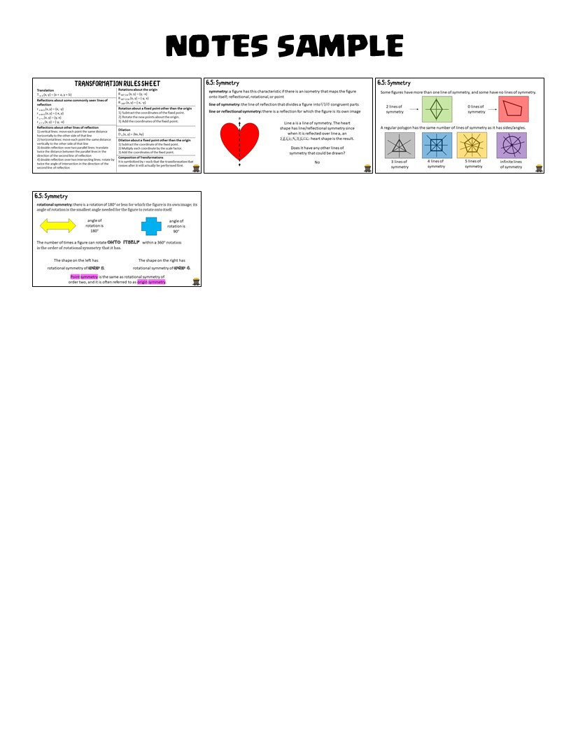 Transformations (Geometry - Unit 6)