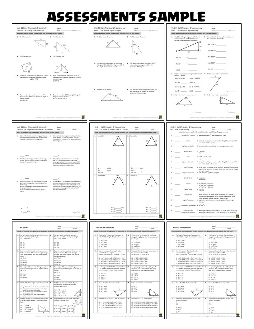 Right Triangles & Trigonometry (Geometry - Unit 11)