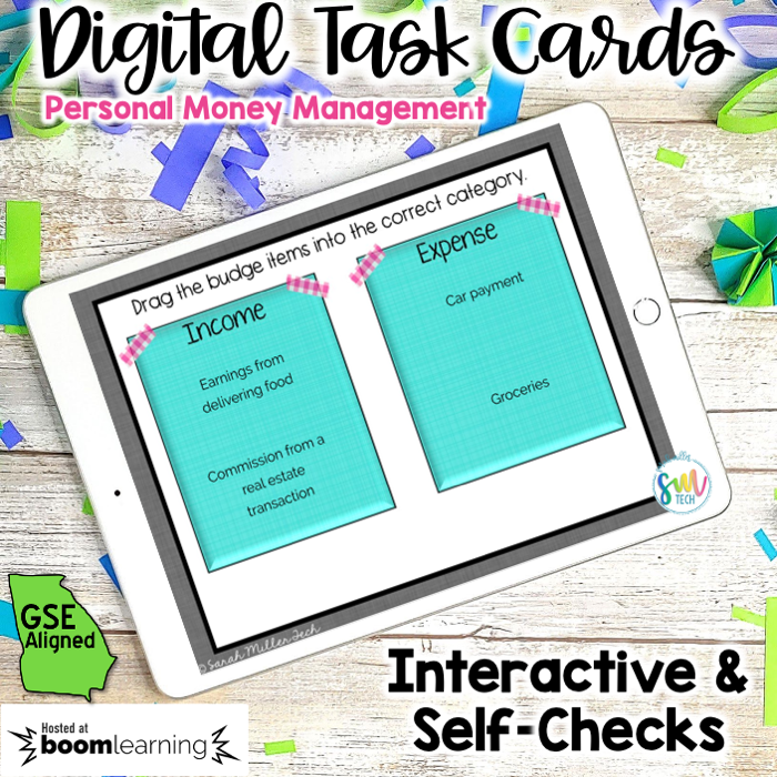 Personal Money Management DIGITAL Task Cards | DISTANCE LEARNING