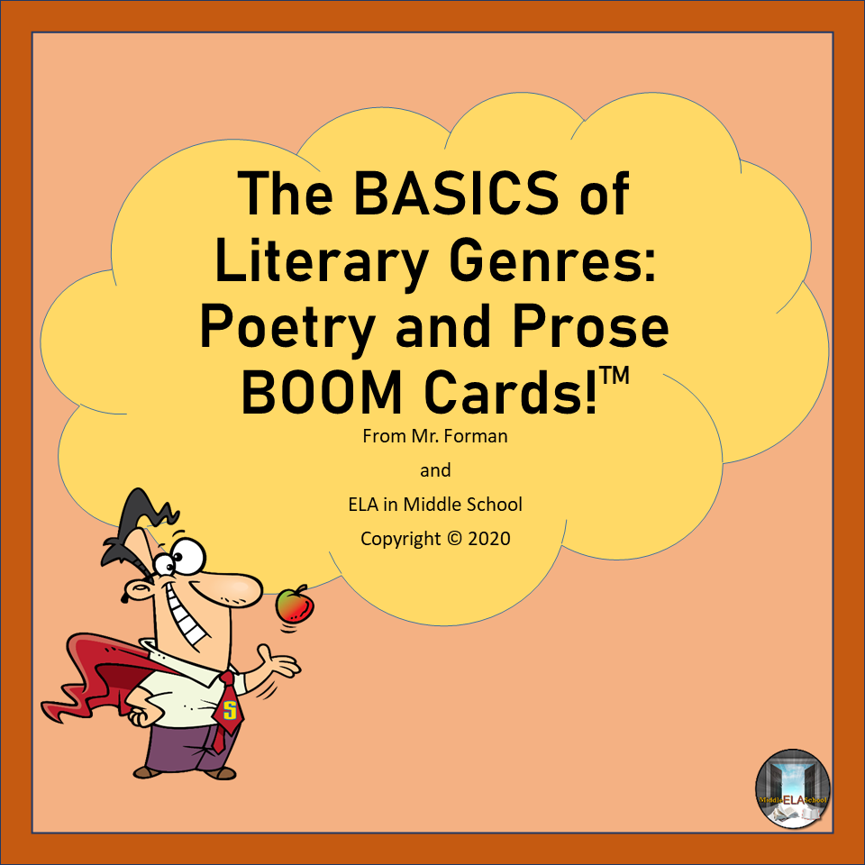 The BASICS of Literary Genres: Poetry and Prose BOOM! CardsTM