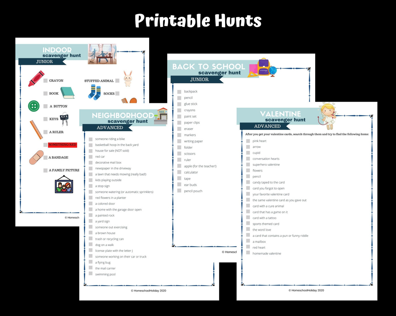 Scavenger Hunt Mega Pack! Printable- Editable & Digital