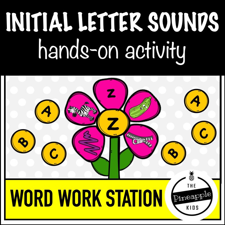 Flower Petal Initial Letter Sound Sort | Word Work