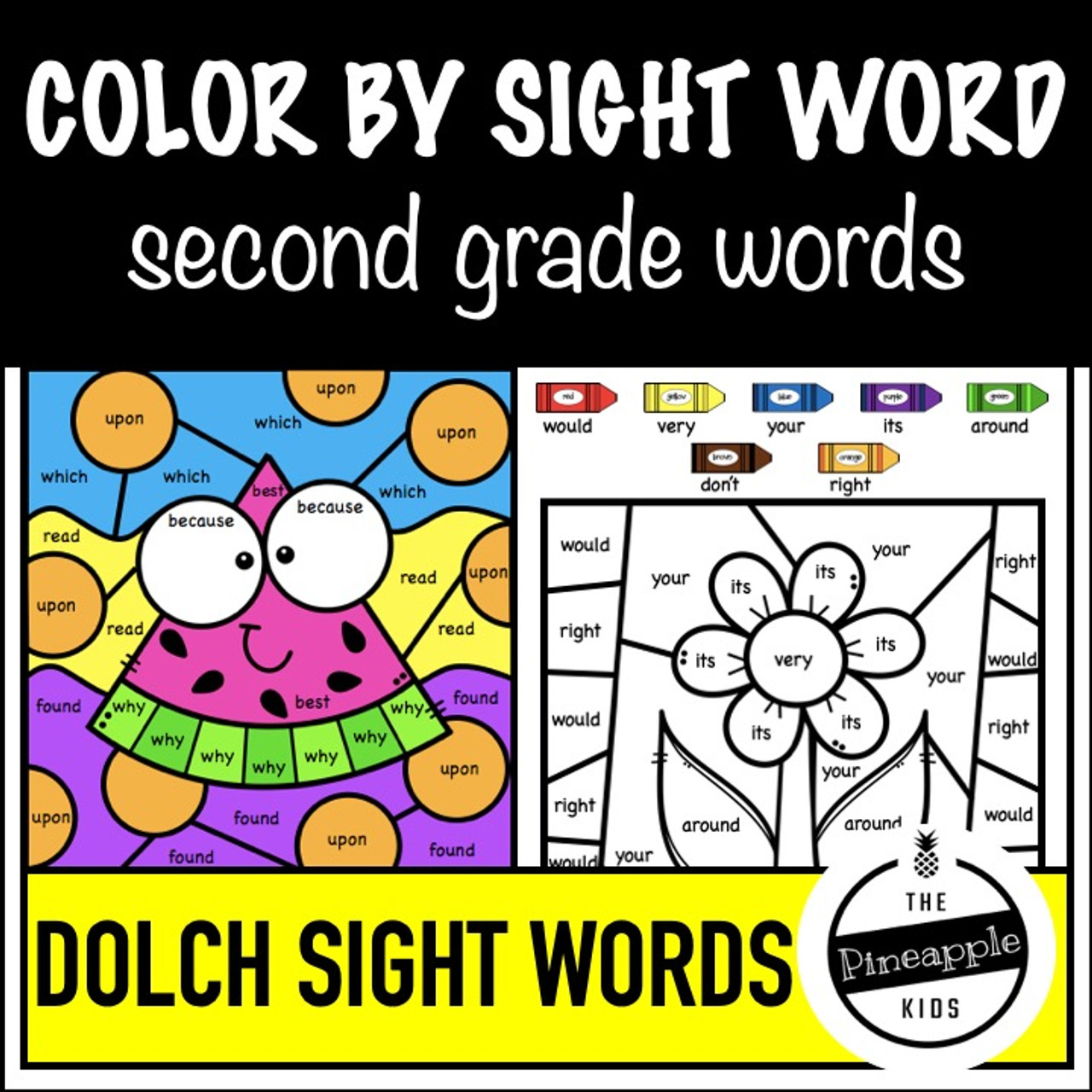 Color by Sight Word | Dolch Second Grade Sight Words