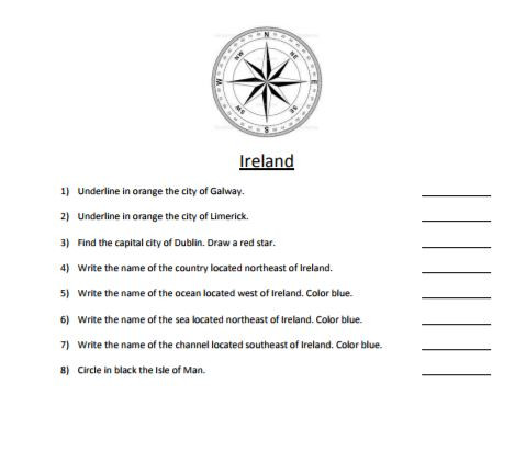 Five Regions of Europe Map Scavenger Hunt - Amped Up Learning