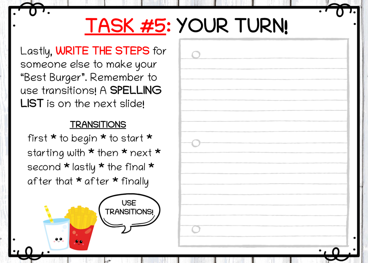 Digital Interactive Task - Working with Transitions for Writing