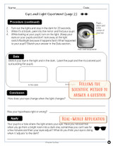 Light and Eyes Science Activity