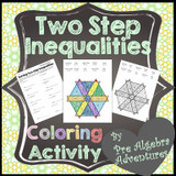 Two Step Inequalities Coloring Activity - Amped Up Learning