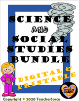 3rd Grade Science and Social Studies Remote and In Class Ready Bundle