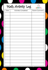Math at Home Activity Grid