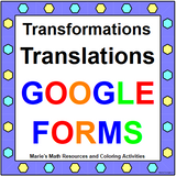 TRANSFORMATIONS (TRANSLATIONS): GOOGLE FORMS QUIZ (PROB. 20) DISTANCE ...