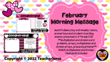 Third Grade November Editable Morning Message Solve It