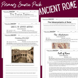 Ancient Rome Primary Source Pack (Google Compatible) - Amped Up Learning