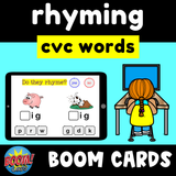 Rhyming CVC Words Boom Cards