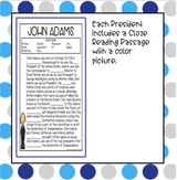 NO PREP Cloze Reading Passages - Presidents Edition