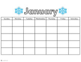Bilingual Polka Dot Calendar Set and Classroom Decorations