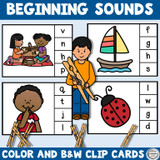 Beginning Sounds Flashcards, Puzzles, Clip Cards & Worksheets