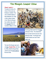 Yuan China - The Mongols Conquer China + Assessments - Amped Up Learning