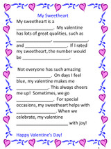 Valentine's Day Mad Libs - Amped Up Learning