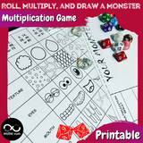 Multiplication Game Facts to 10 Math Craft Roll, Multiply, and Draw a ...